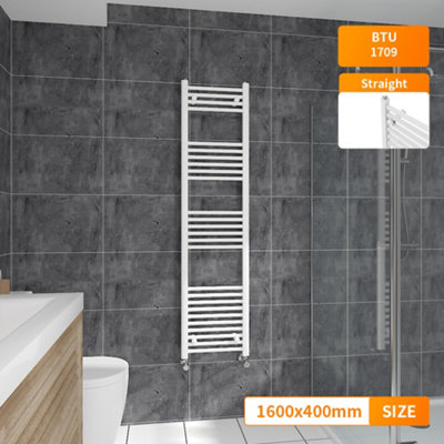Right Radiators 1600x400 mm Straight Heated Towel Rail Radiator ...