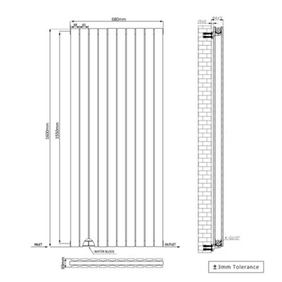 Right Radiators 1600x680 mm Vertical Double Flat Panel Designer ...