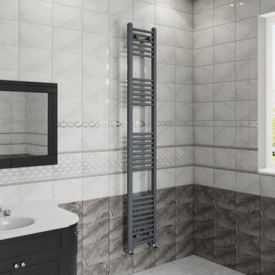 Right Radiators 1800x300 mm Curved Heated Towel Rail Radiator Bathroom ...