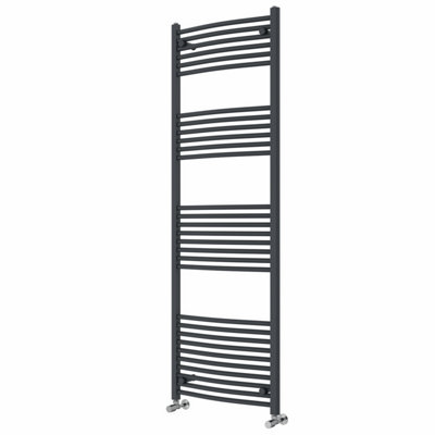 Right Radiators 1800x600 mm Curved Heated Towel Rail Radiator Bathroom ...
