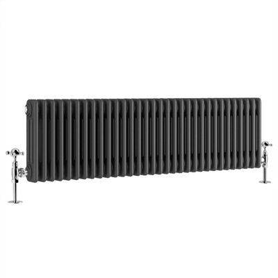 Right Radiators 300x1462 mm Horizontal Traditional 3 Column Cast Iron ...
