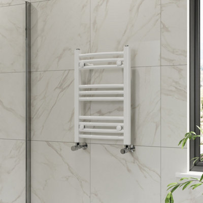 Right Radiators 600x400 mm Curved Heated Towel Rail Radiator Bathroom ...