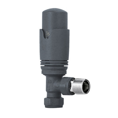 Right Radiators Anthracite Angled TRV Thermostatic Radiator valve ...