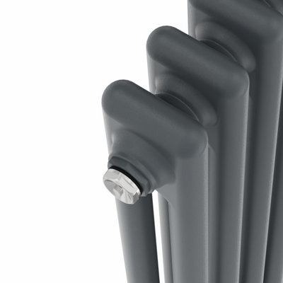Right Radiators Anthracite Traditional 2 Column Radiator Horizontal ...