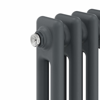 Right Radiators Anthracite Traditional 2 Column Radiator Horizontal ...