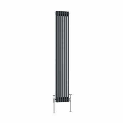 Right Radiators Anthracite Traditional 2 Column Radiator Vertical Cast ...