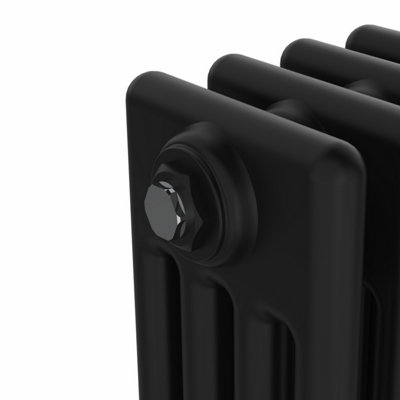 Right Radiators Black Traditional 4 Column Radiator Horizontal Cast ...