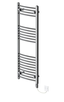 Right Radiators Electric Heated Towel Rail Radiator Curved Pre-filled ...