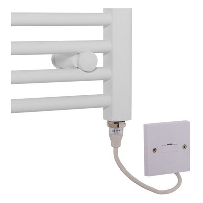 Right Radiators Electric Heated Towel Rail Radiator Straight Pre-filled ...