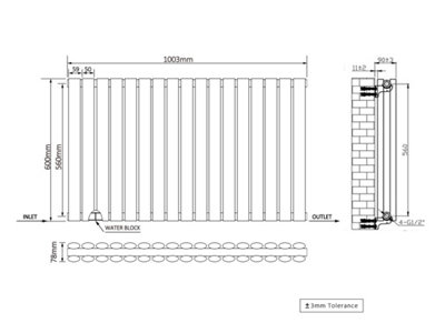 Right Radiators Horizontal Double Oval Column Rads Designer Radiator ...