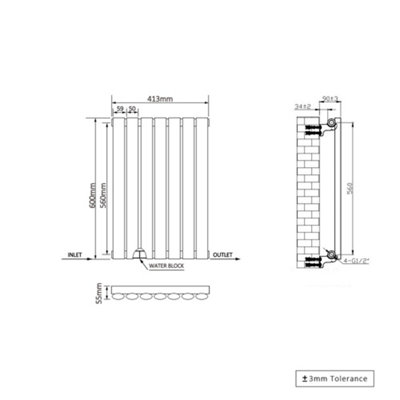 Right Radiators Horizontal Single Oval Column Rads Designer Radiator ...