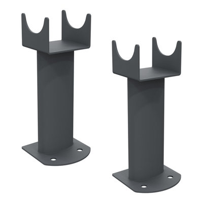 Right Radiators Pair of Anthracite Floor Mounting Feet for Oval Column ...