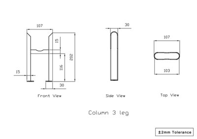 Right Radiators Pair of Black Floor Mounting Feet for Cast Iron ...