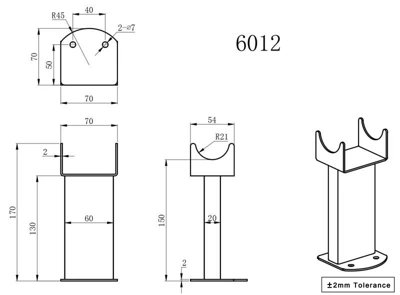 Right Radiators Pair of Black Floor Mounting Feet for Flat Panel ...
