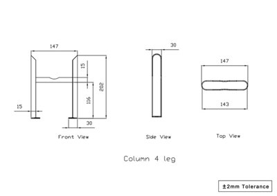 Right Radiators Pair of White Floor Mounting Feet for Cast Iron ...
