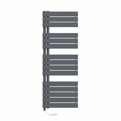 Right Radiators Prefilled Electric Heated Towel Rail Flat Panel Ladder ...
