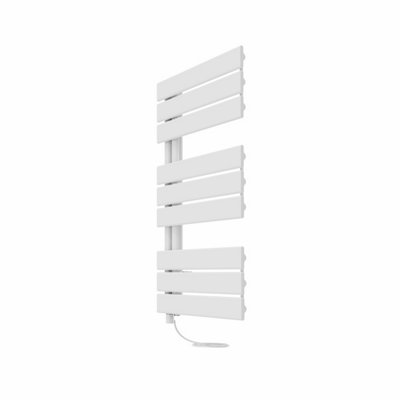 Right Radiators Prefilled Electric Heated Towel Rail Flat Panel Ladder ...
