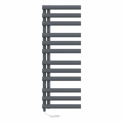 Right Radiators Prefilled Electric Heated Towel Rail Oval Column Ladder ...