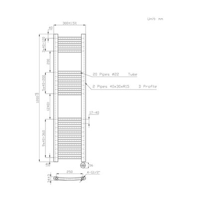 Right Radiators Prefilled Thermostatic Electric Heated Towel Rail ...