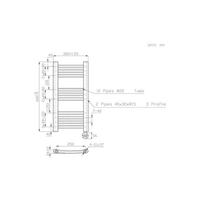 Right Radiators Prefilled Thermostatic Electric Heated Towel Rail ...