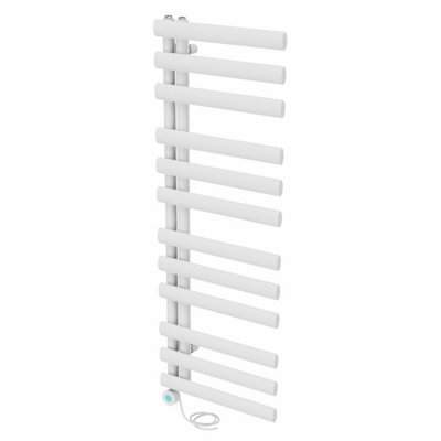 Right Radiators Prefilled Thermostatic Electric Heated Towel Rail Oval ...