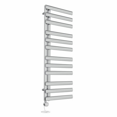 Right Radiators Prefilled Thermostatic Electric Heated Towel Rail Oval ...