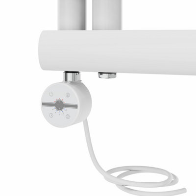 Right Radiators Prefilled Thermostatic Electric Heated Towel Rail Oval ...