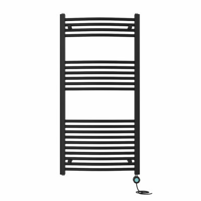 Buy Right Radiators Prefilled Thermostatic WiFi Electric Heated Towel Rail Curved Bathroom ...