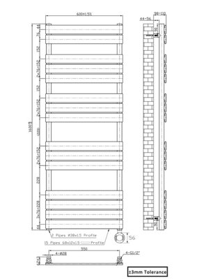 Right Radiators Prefilled Thermostatic WiFi Electric Heated Towel Rail ...