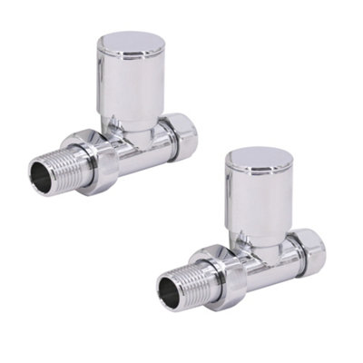 Right Radiators Radiator Valve 15mm Manual Straight Valves One Pair ...