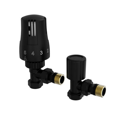 Right Radiators Thermostatic Angled TRV & Lockshield Radiator Valves ...