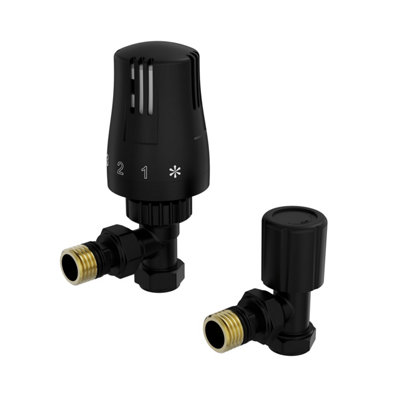 Right Radiators Thermostatic Angled TRV & Lockshield Radiator Valves ...