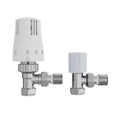 Right Radiators Thermostatic Angled TRV & Lockshield Radiator Valves ...