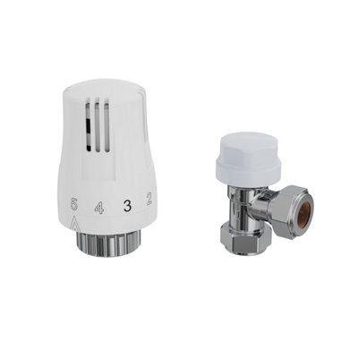 Right Radiators Thermostatic Angled TRV & Lockshield Radiator Valves ...