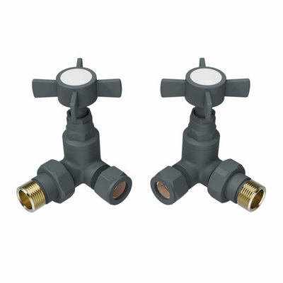 Right Radiators Traditional Cross Head Corner Heated Towel Rail ...