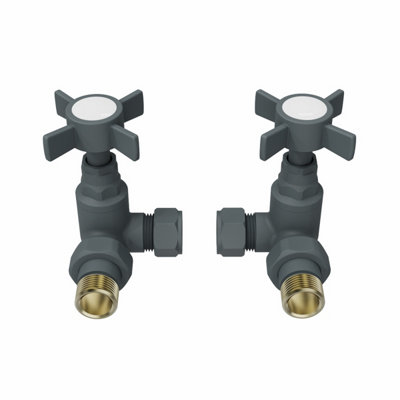 Right Radiators Traditional Cross Head Corner Heated Towel Rail ...