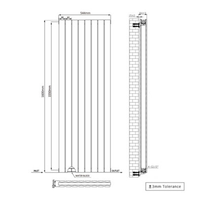 Right Radiators Vertical Double Flat Panel Rads Designer Radiator ...