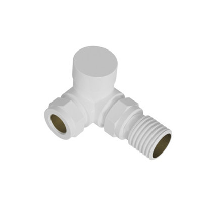 white lockshield valve