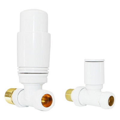 Right Radiators White Straight TRV Thermostatic Radiator Valve and ...