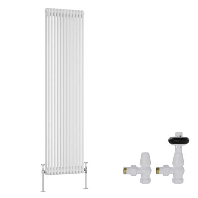 Right Radiators White Traditional 2 Column Radiator Vertical Cast Iron ...