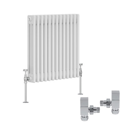 RIGHT RADIATORS WHITE TRADITIONAL 3 COLUMN RADIATOR HORIZONTAL CAST ...