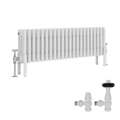 Right Radiators White Traditional 4 Column Radiator Horizontal Cast ...
