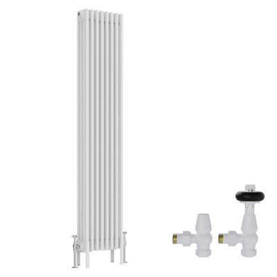 Right Radiators White Traditional 4 Column Radiator Vertical Cast Iron ...