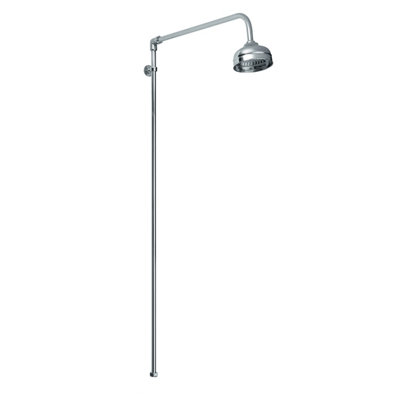 Rigid Riser Shower Kit with Swivel Spout - Chrome | DIY at B&Q