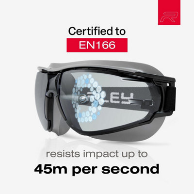 RILEY Sparta Compact 2 in 1 Safety Spoggles Goggles with Detachable ...