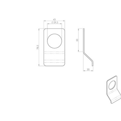 Rim Profile Cylinder Latch Pull External Door Handle Bright Stainless Steel