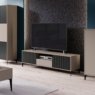 Rimini Premium TV Unit with Storage Modern Textured Door