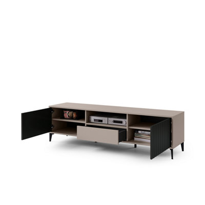 Rimini Premium TV Unit with Storage Modern Textured Door