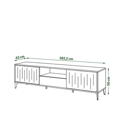 Rimini Premium TV Unit with Storage Modern Textured Door