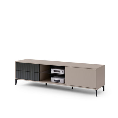 Rimini Premium TV Unit with Storage Modern Textured Drawers